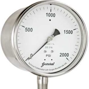 Pressure Gauge – Solid Front Bourdon Sensing | TECG Instruments
